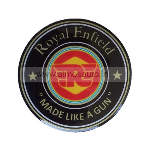 Royal Enfield Made Like A Gun Circle Sticker – Almos Auto