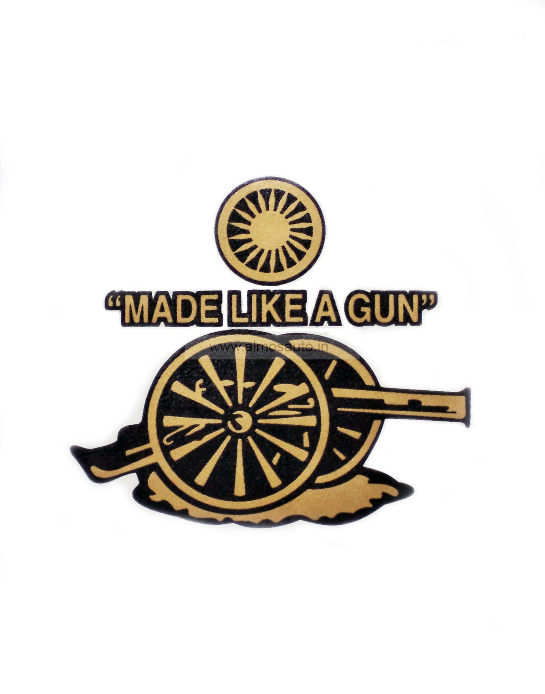 Royal Enfield Motorcycle Made Like A Gun Sticker – Almos Auto